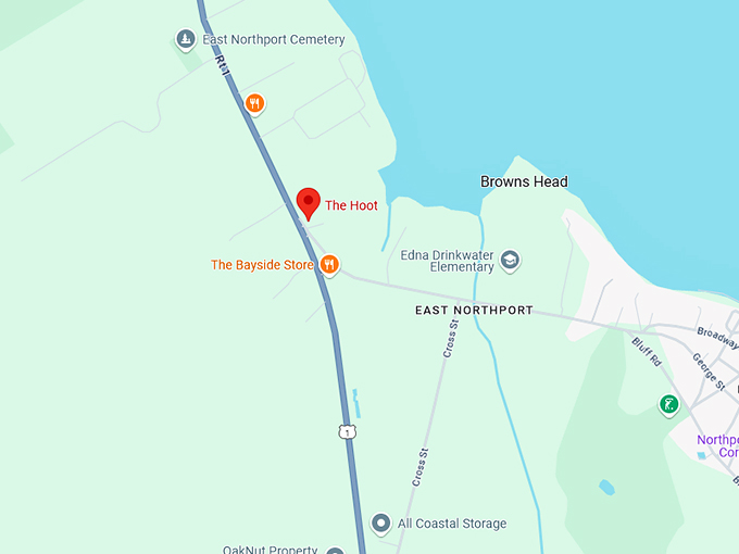 the hoot northport, me 10 map
