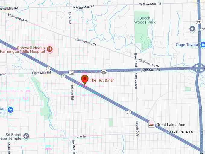 the hut diner 10 map