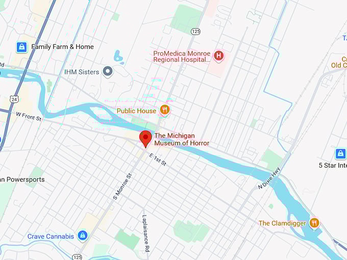 the michigan museum of horror 10 map