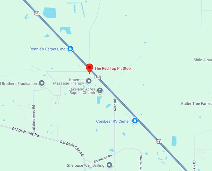 the red top pit stop 10 map