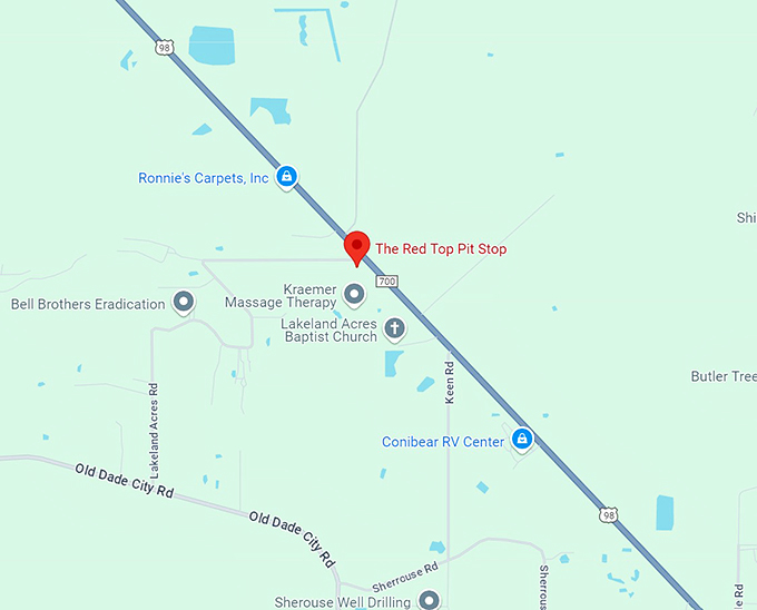 the red top pit stop 10 map