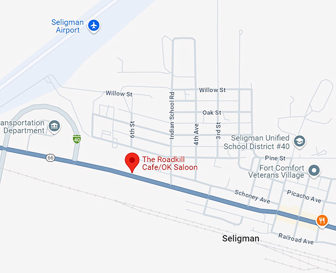 the roadkill cafe o.k. saloon 10 map