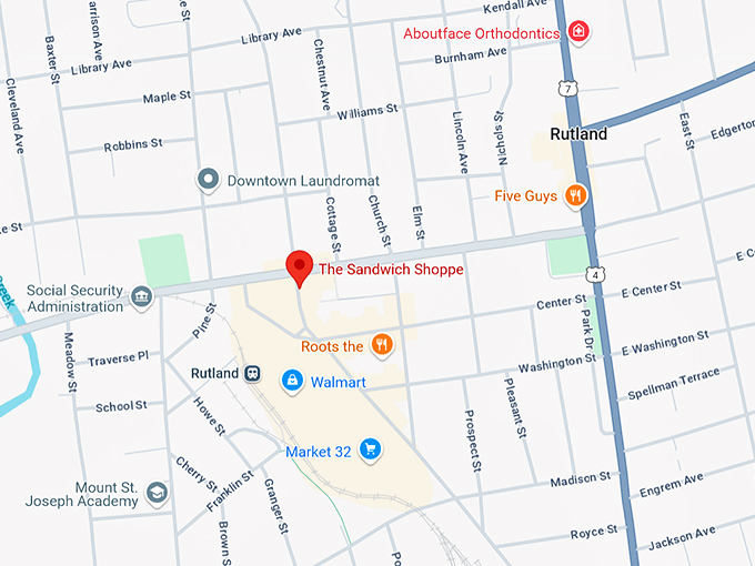 the sandwich shoppe map