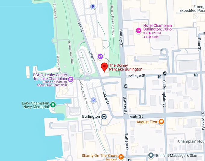 the skinny pancake burlington map