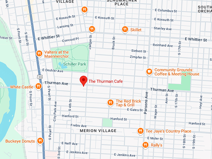 the thurman cafe 10 map