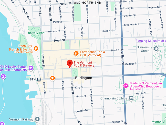 the vermont pub & brewery map