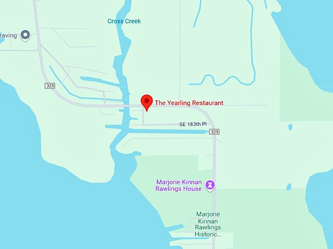 the yearling restaurant 10 map