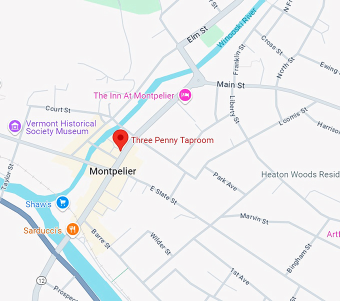three penny taproom map