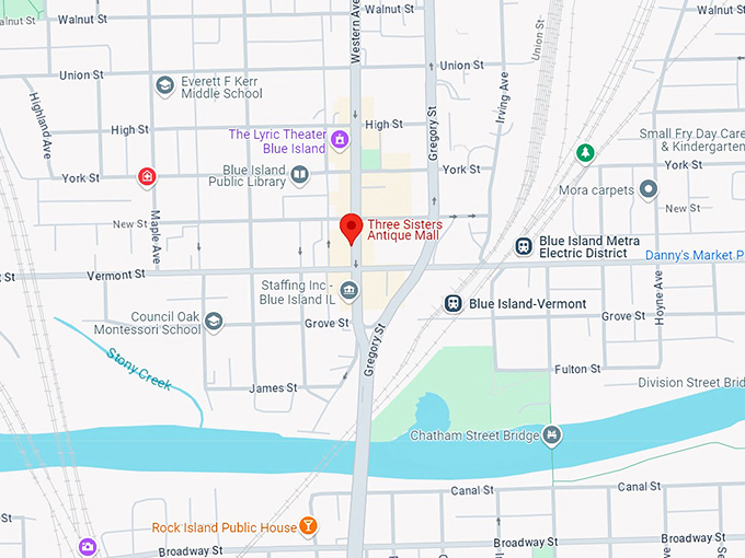 three sisters antique mall 10 map