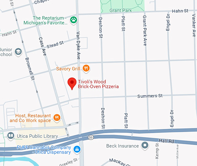 tivoli's wood brick oven pizzeria 11 map