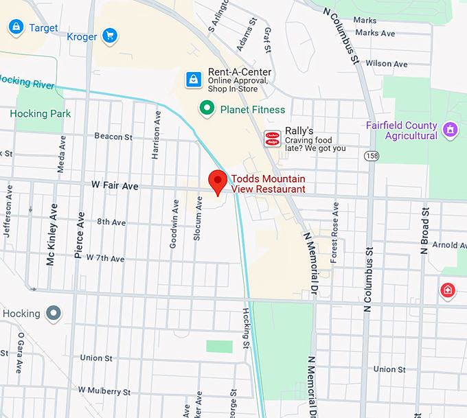 todds mountain view restaurant map