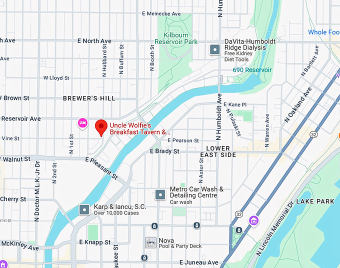 uncle wolfie&rsquo;s breakfast tavern 10 map