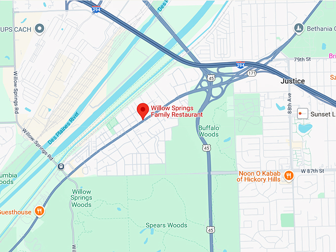 willow springs family restaurant 10 map