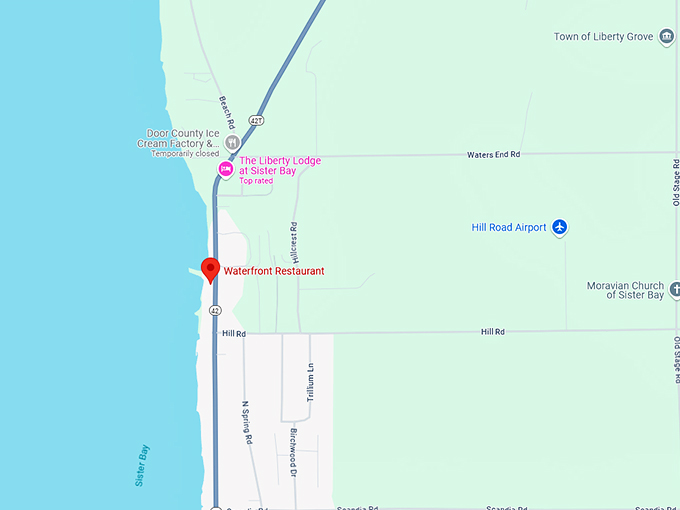 waterfront restaurant 10 map