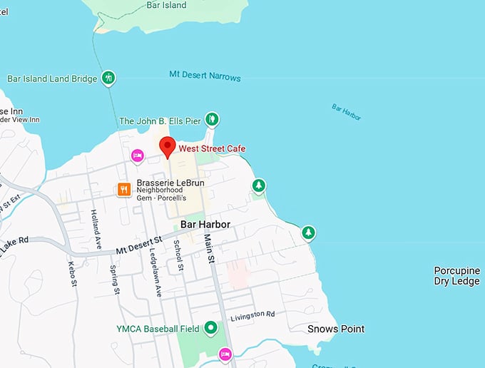 west street cafe map