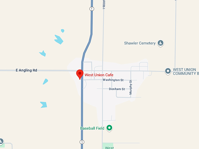 west union cafe map