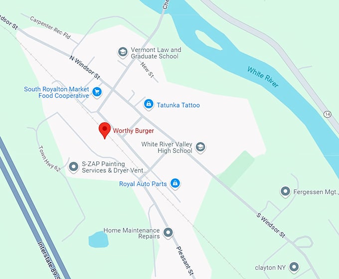 worthy burger 10 map