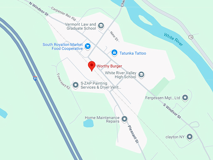 worthy burger 10 map