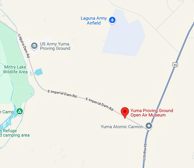 yuma proving grounds open air museum 10 map