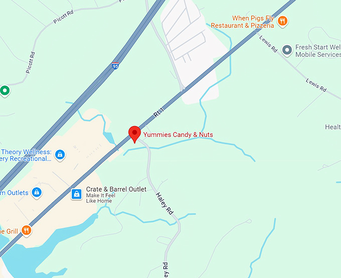 yummies candy & nuts map