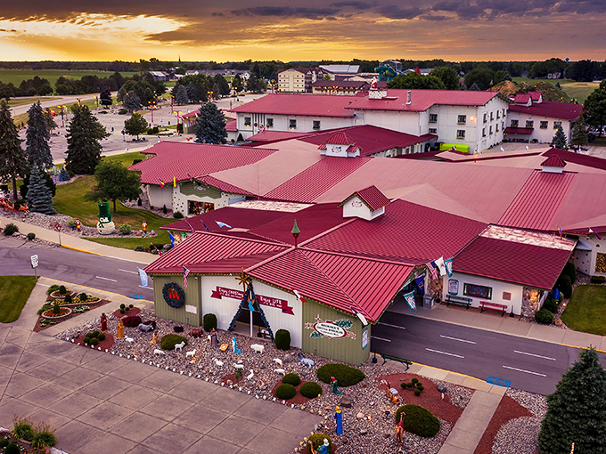 Santa's summer home? Nope, just Bronner's CHRISTmas Wonderland! This festive fortress could make even the Grinch's heart grow three sizes.