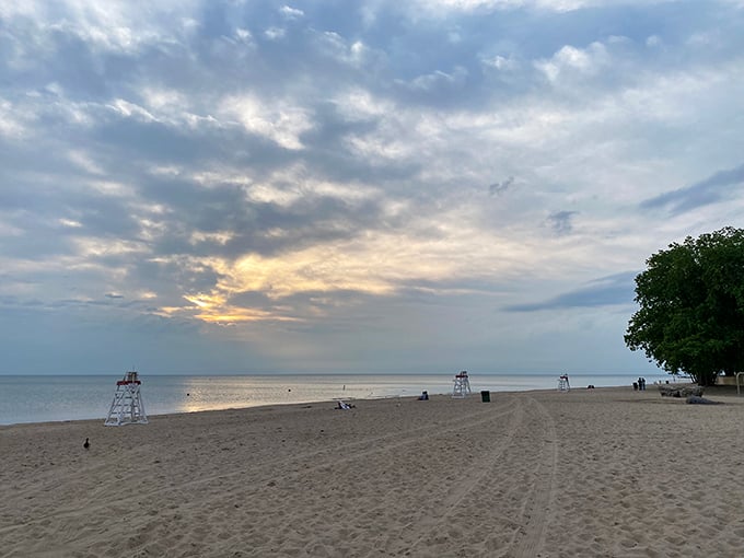 Sun, sand, and serenity: Gillson Beach invites you to leave your worries at the parking lot and embrace your inner beach bum.