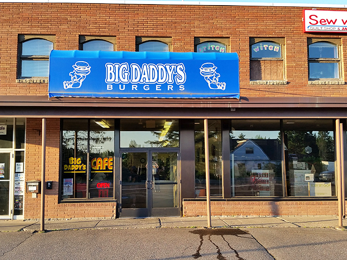 Welcome to burger paradise! Big Daddy's blue awning beckons like a siren song, promising delicious adventures for your taste buds.