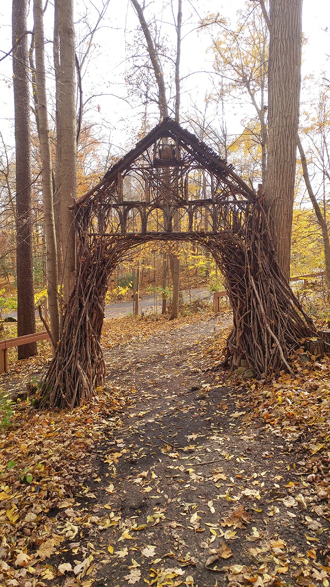 "Nature's Grand Entrance: Where Twigs Become Tolkien-esque"
Step into a world where sticks and branches conspire to create magic.