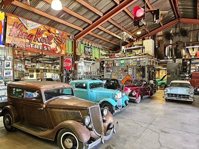 Step into a world where classic cars got zapped by a shrink ray! This automotive wonderland is like Honey, I Shrunk the Kids meets American Graffiti.