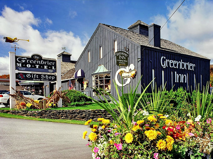 Welcome to Vermont's own Narnia wardrobe! Step inside the Greenbrier Gift Shop, where every season is magical and your wallet might just disappear.