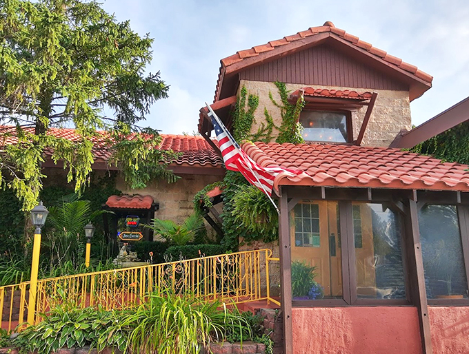Like a Mediterranean villa transplanted to Illinois, El Molino's ivy-covered walls and terracotta roof create an instant escape from the everyday.