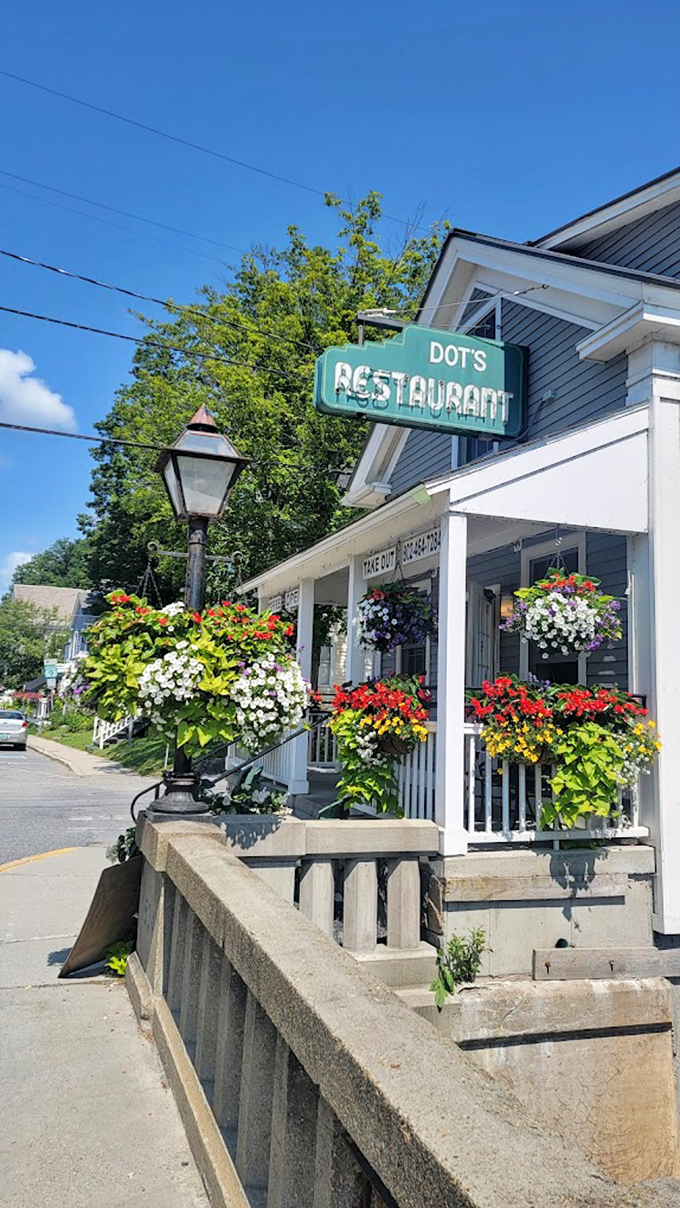 Welcome to Dot's, where charm blooms as abundantly as the flowers adorning its porch. This quaint eatery is Vermont's answer to Cheers &ndash; where everybody knows your name, and your favorite breakfast order.