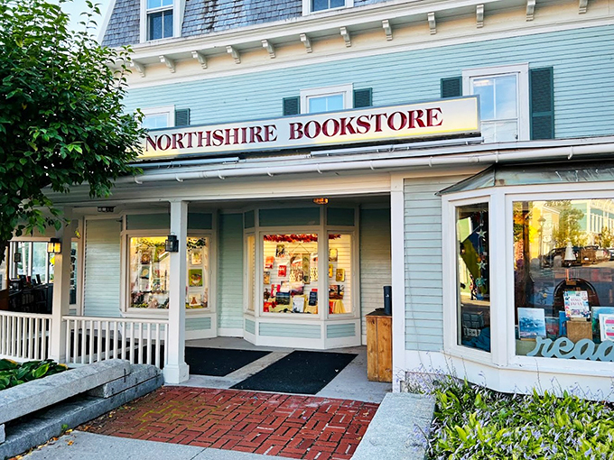 The classic New England charm of Northshire's pale blue exterior invites bookworms and casual readers alike into this literary haven.