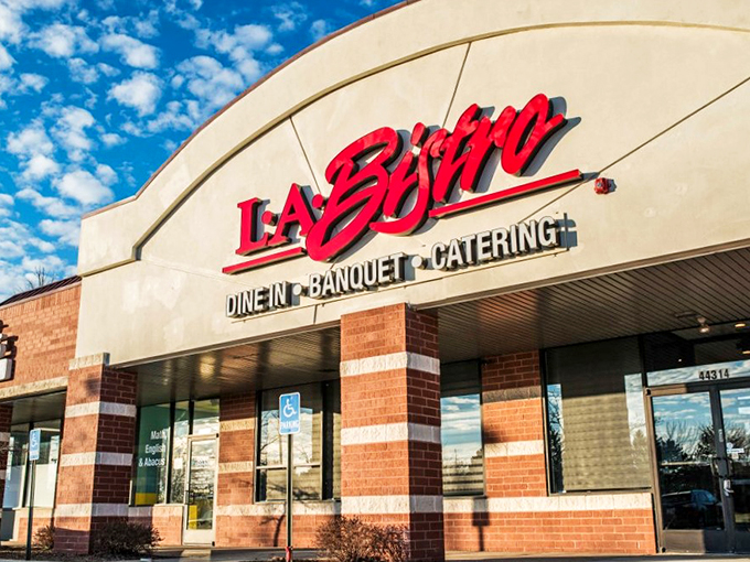 L.A. Bistro's bold red signage against cream-colored walls promises the kind of warm welcome usually reserved for Italian family reunions.