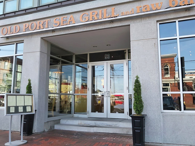 Welcome to seafood paradise! The Old Port Sea Grill's understated elegance beckons like a lighthouse guiding hungry sailors home.