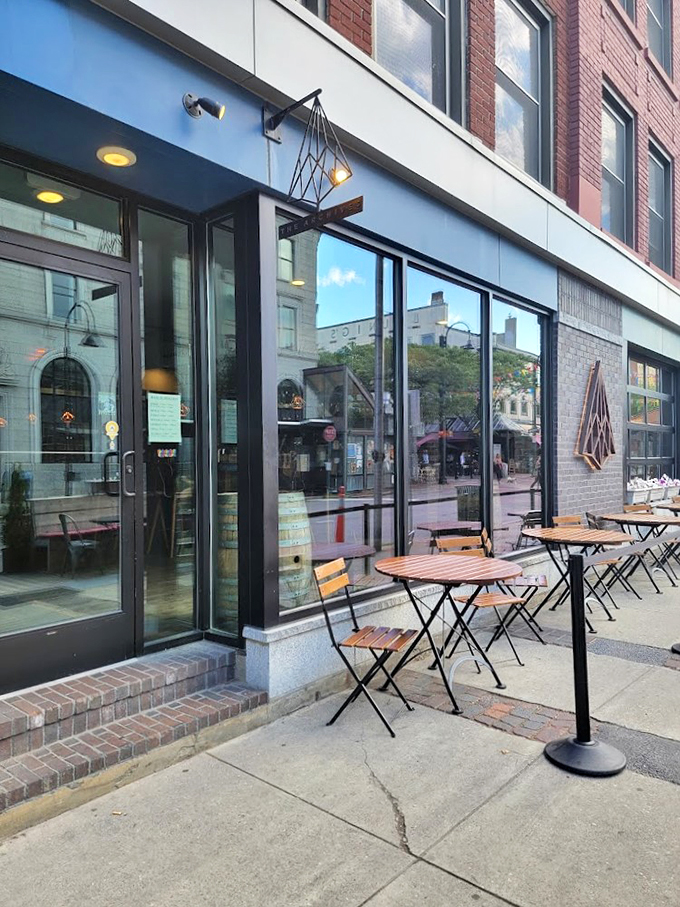 Step into a time warp! The Archives' sleek exterior belies the retro wonderland within. Outdoor seating perfect for people-watching between gaming sessions.