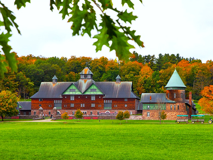 A storybook farm come to life! This grand barn could make even the Downton Abbey crew jealous of its rustic elegance.