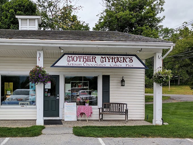 Welcome to sugar paradise! Mother Myrick's charming facade is like a siren call to sweet-toothed travelers. Resistance is futile, folks.