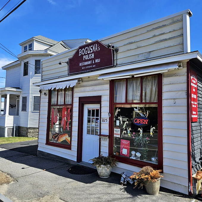 A slice of Poland on Stevens Avenue! Bogusha's charming exterior promises a culinary adventure that'll transport you faster than any pierogies-powered time machine.