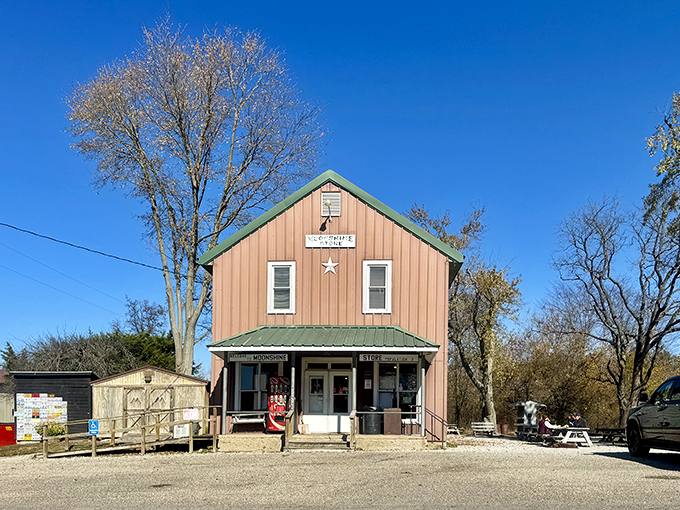 A slice of Americana, served with a side of nostalgia. This unassuming exterior hides a burger lover's paradise within its weathered walls.