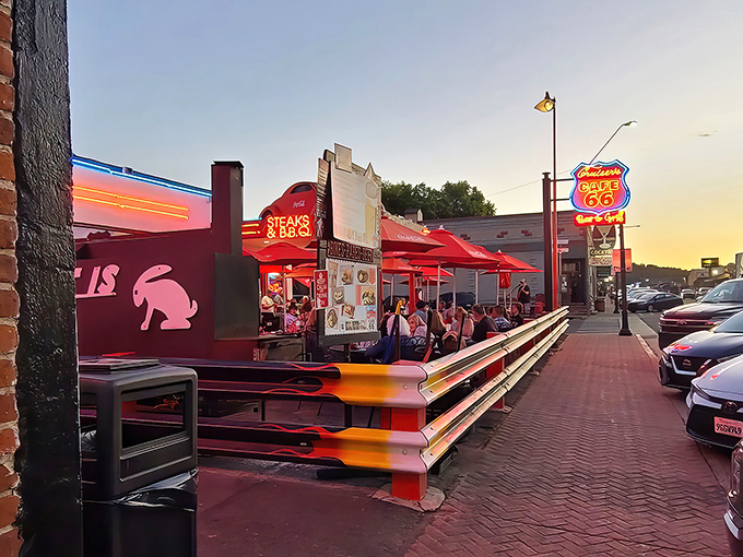 Step into a time machine, folks! Cruiser's Route 66 Cafe isn't just a diner; it's a portal to the golden age of road trips and rock 'n' roll.