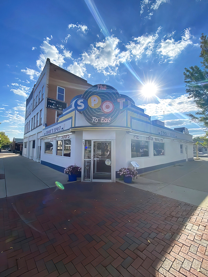 A slice of Americana, served with a side of nostalgia! The Spot's retro facade is like a beacon for burger lovers and time travelers alike.