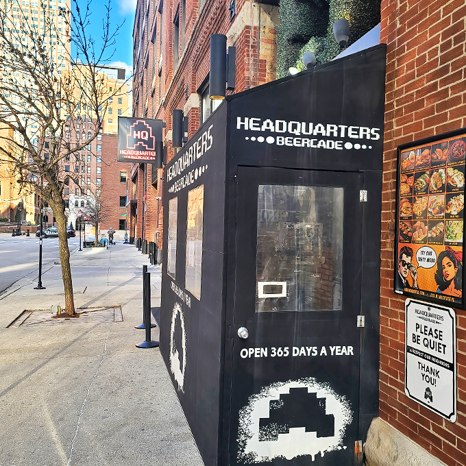 Brick and mortar meets digital delight! This unassuming facade hides a wonderland of nostalgia and new-age fun, like finding Platform 9&frac34; for gamers.