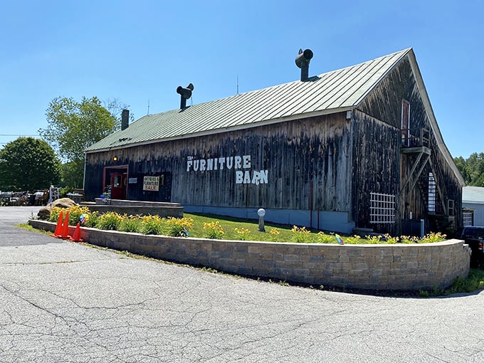 Welcome to the Furniture Barn, where time stands still and every weathered plank tells a story. This rustic treasure trove is like Vermont's own Tardis &ndash; bigger on the inside!