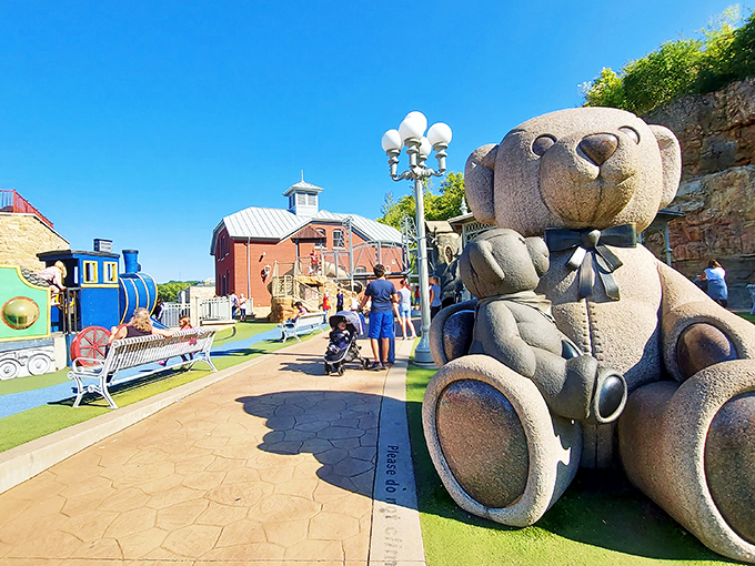 Welcome to Teddy Bear Park, where childhood dreams come to life! This whimsical wonderland is like Disneyland meets your favorite stuffed animal &ndash; pure magic for kids and kids-at-heart alike.