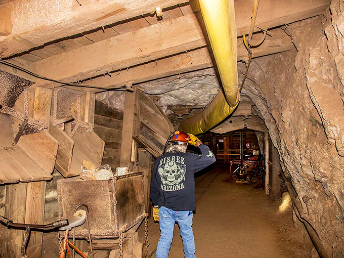Welcome to the underworld! This subterranean adventure makes you feel like Indiana Jones, if Indy traded his whip for a hard hat.