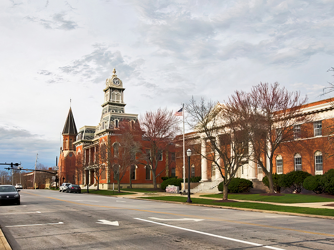 "Time-traveling made easy! Medina's historic courthouse stands tall, a beacon of small-town charm that would make Norman Rockwell reach for his paintbrush."
