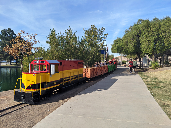 All aboard the happiness express! This miniature marvel at Desert Breeze Park is like a Willy Wonka creation for train enthusiasts of all ages. Photo credit: Enoch Jacobson