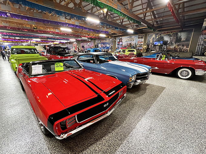 Chrome dreams come true! This sea of muscle cars is enough to make any gearhead's heart race faster than a '69 Charger on a quarter-mile strip.