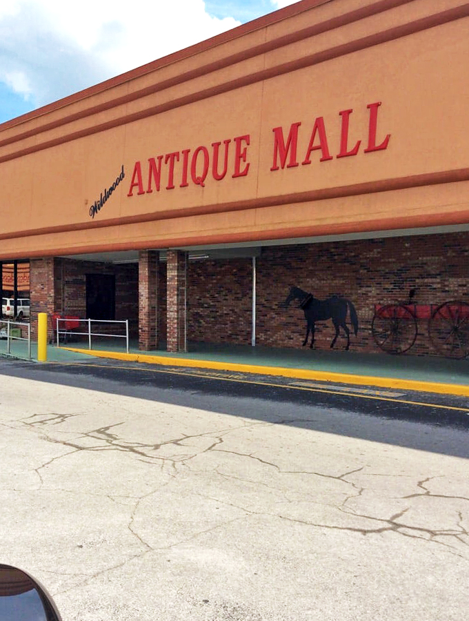 Step right up to the time machine disguised as a strip mall! This unassuming facade hides a treasure trove of nostalgia waiting to be discovered.